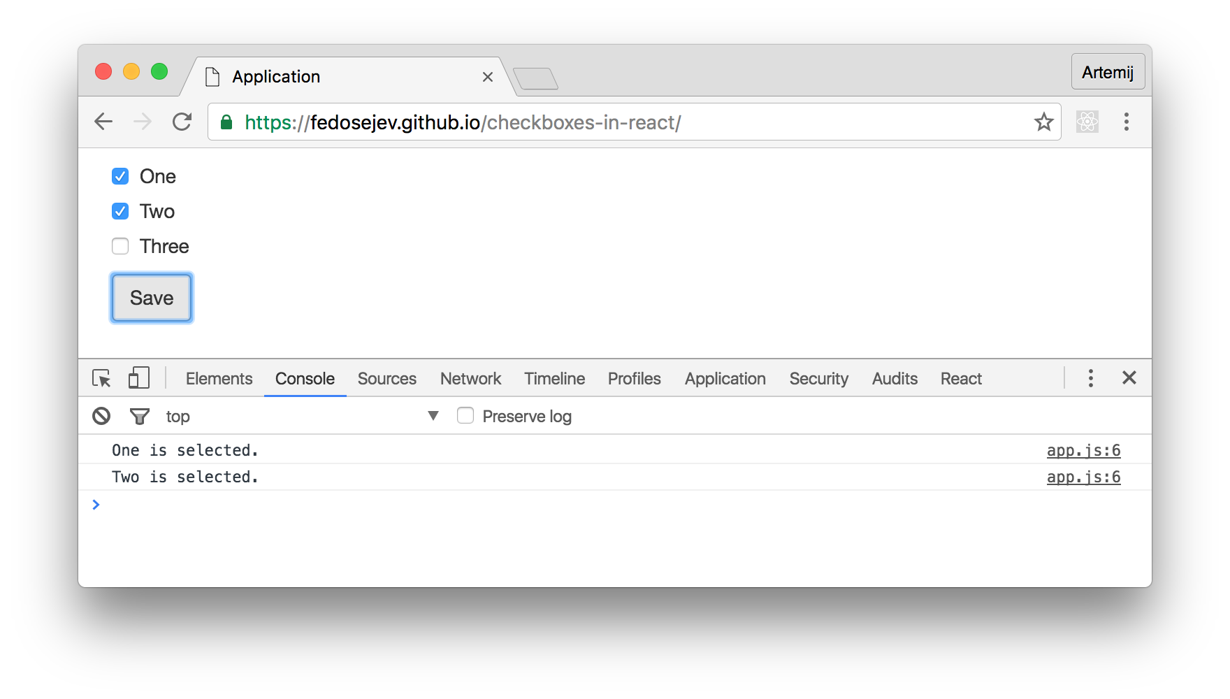 Checkboxes In React js React Tips